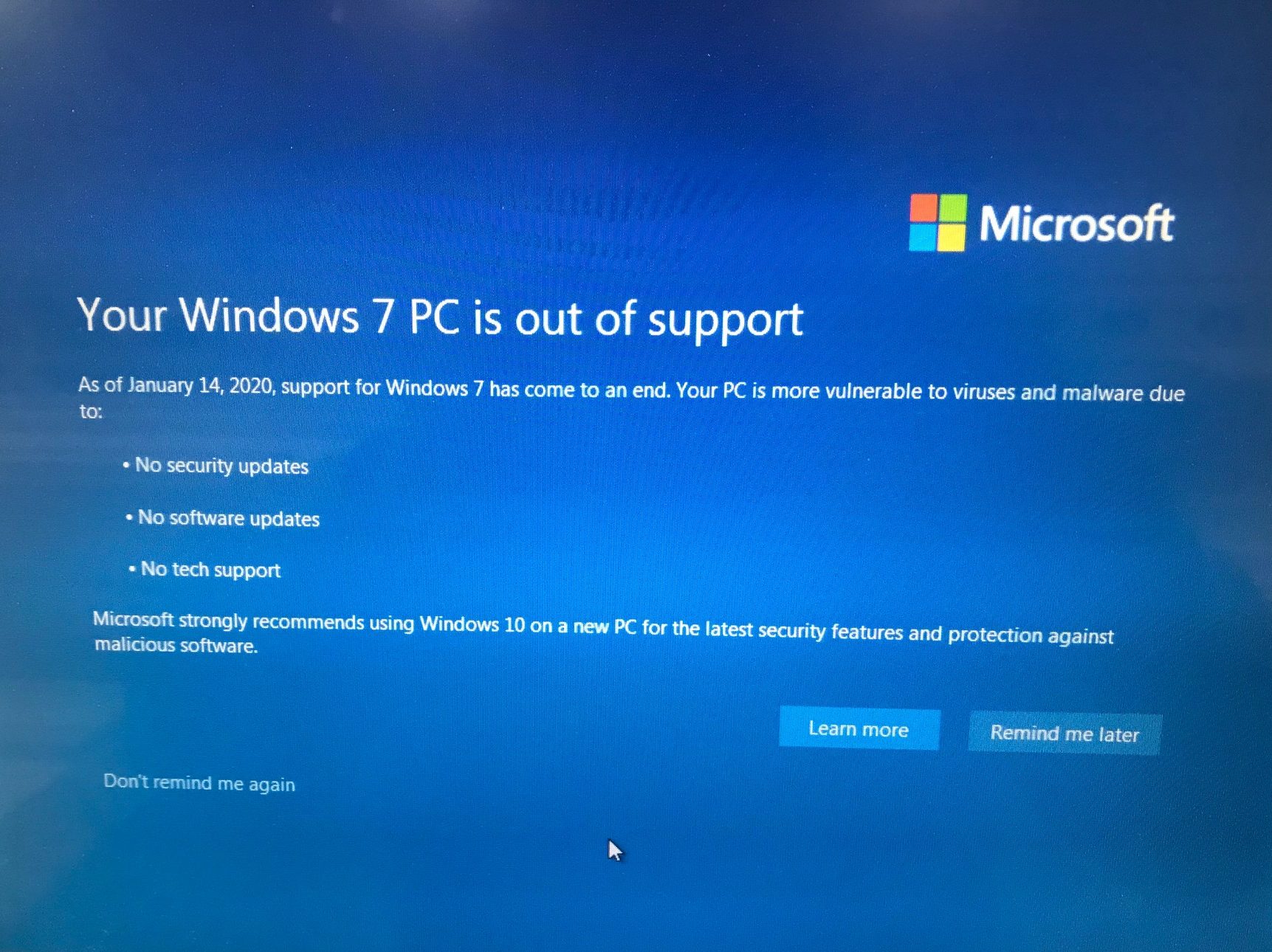 What should I do when I get this Windows 7 pop-up? - ITS